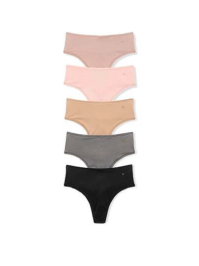Victoria's Secret Love Cloud 5-pack Mid-rise Thong Panties - Print