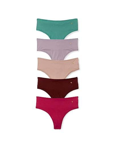 Victoria's Secret Love Cloud 5-pack Mid-rise Thong Panties - Print