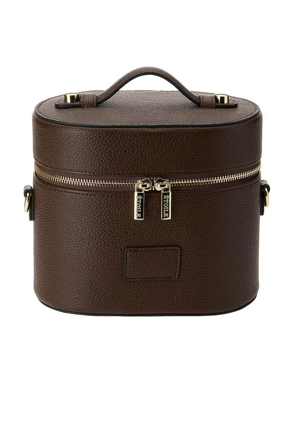 ETOILE COLLECTIVE Oval Toiletry Case In Brown - Espresso