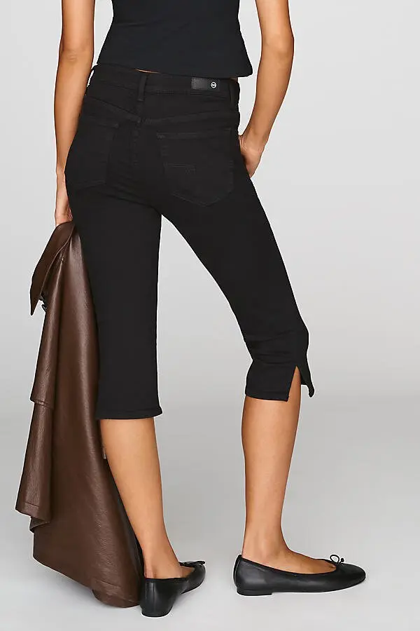 Anthropologie Ag Maisie Mid-rise Straight Cropped Jeans