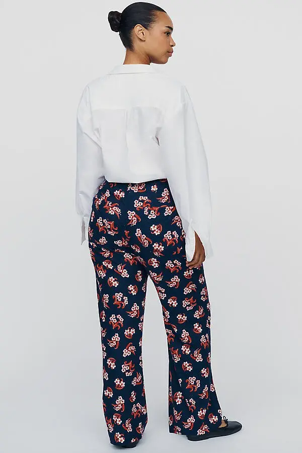 Maeve Colette Full-length Prted Wide-leg Pants