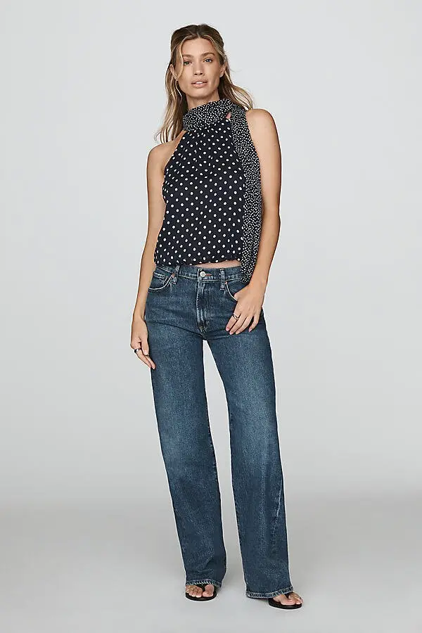 Maeve Mock-neck Bubble Top