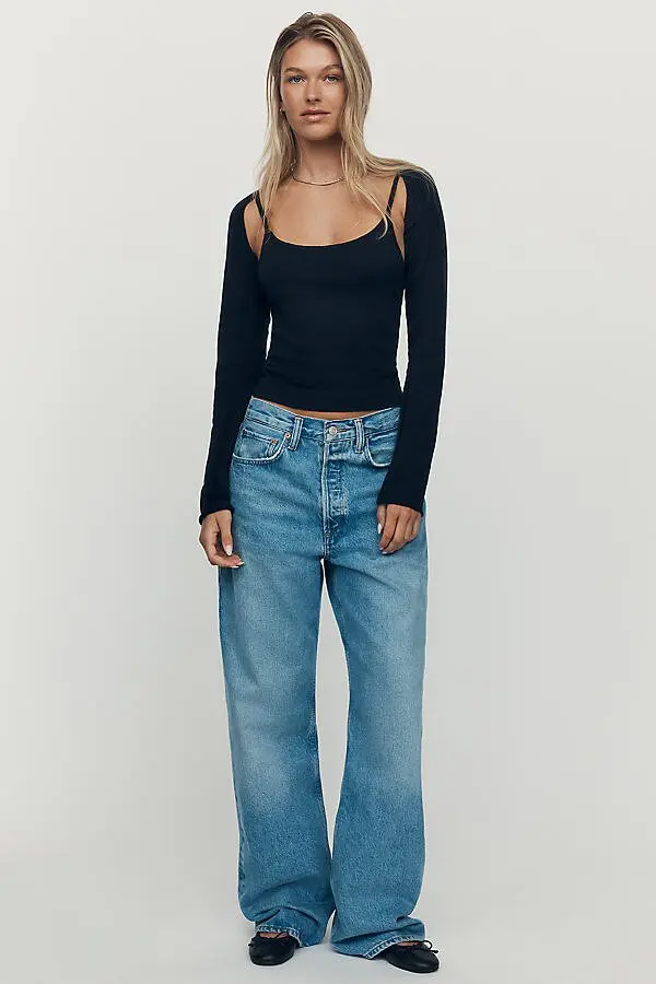 Anthropologie Cotton Silk Tank And Shrug Top