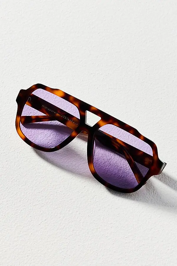 TRANSPARENT Cloud Aviator Sunglasses - Lavender