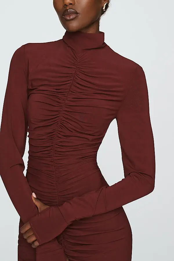 Misha Collection Ruched Maxi Dress