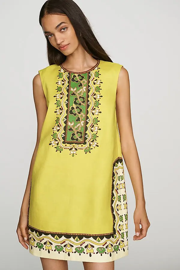 ALEMAIS Bridgette Mini Shift Dress With Embroidered Detailing