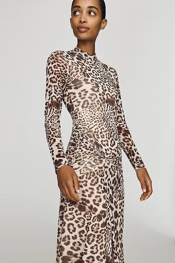 Bardot Lea Prted Mesh Maxi Dress