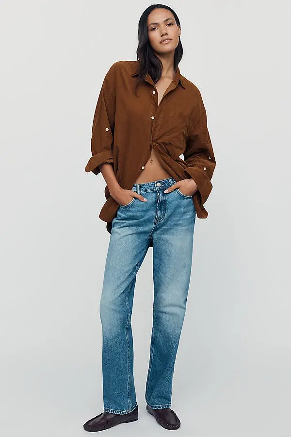 Anthropologie Reformation Leda High-rise Straight Jeans