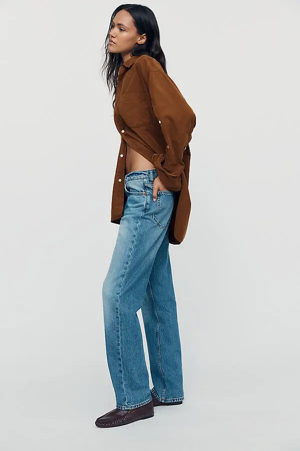 Anthropologie Reformation Leda High-rise Straight Jeans