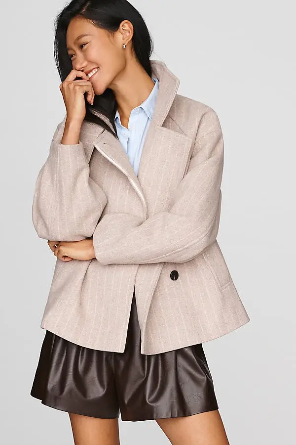 Anthropologie Funnel-neck Coat Jacket
