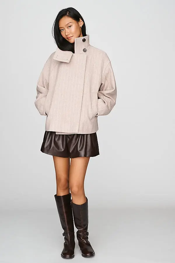 Anthropologie Funnel-neck Coat Jacket