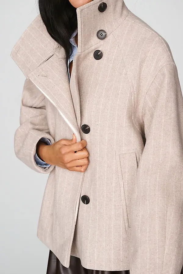 Anthropologie Funnel-neck Coat Jacket