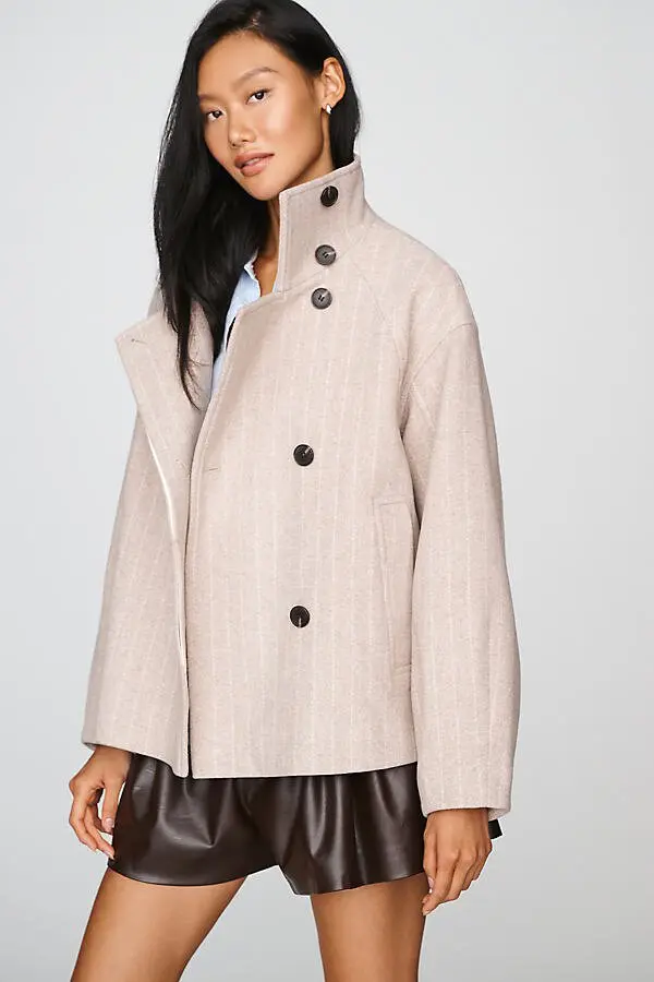 Anthropologie Funnel-neck Coat Jacket