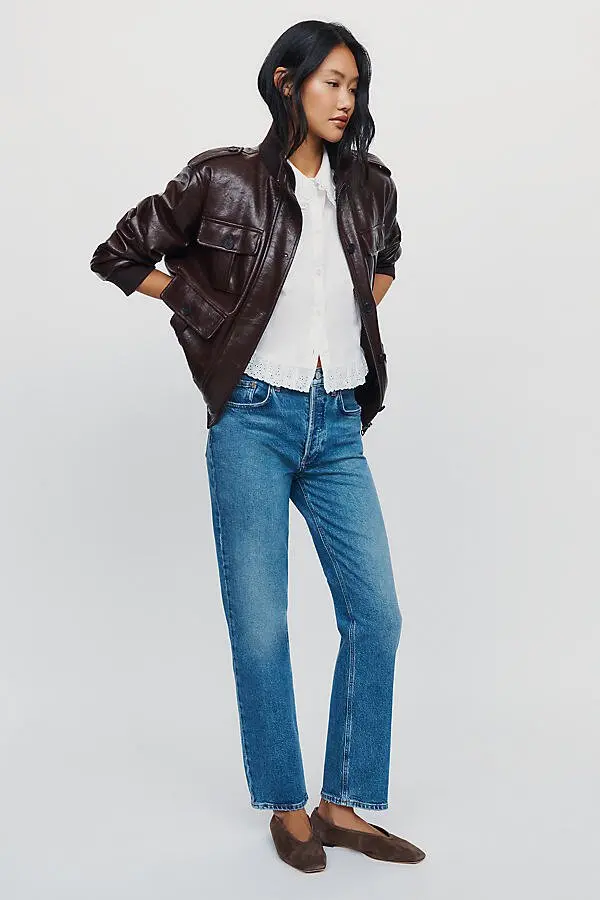 Anthropologie Agolde Lana High-rise Straight Jeans