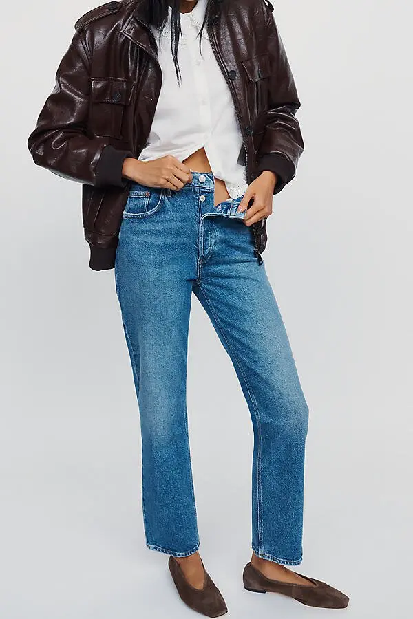 Anthropologie Agolde Lana High-rise Straight Jeans
