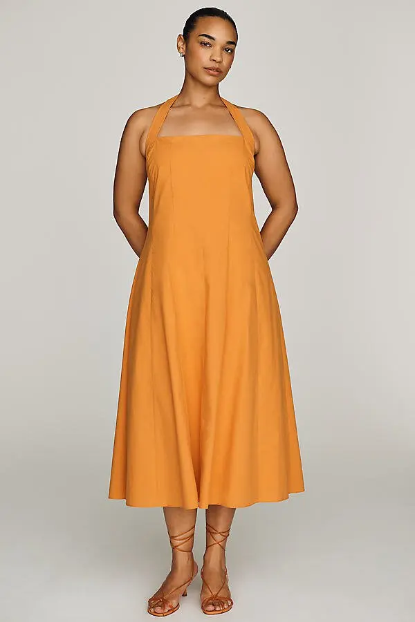 ELODIE Ozara Halterneck Midi Dress