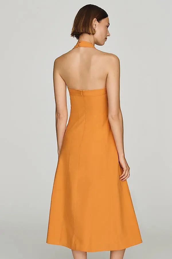 ELODIE Ozara Halterneck Midi Dress