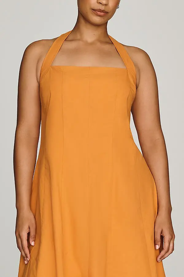 ELODIE Ozara Halterneck Midi Dress