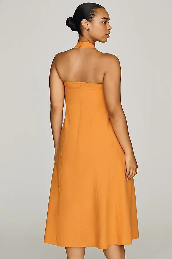 ELODIE Ozara Halterneck Midi Dress