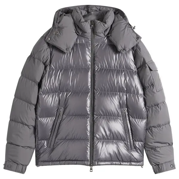 Moncler Maya Mixed Materials Padded Jacket - Grey