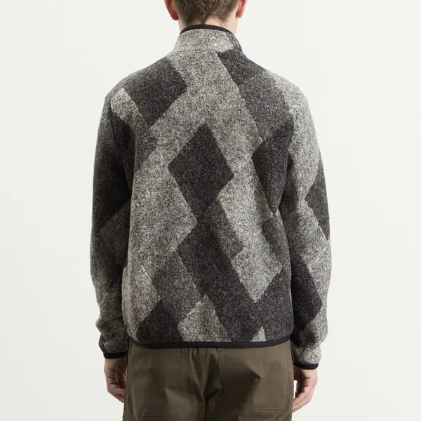 Moncler Zip Up Wool Jacquard Jacket