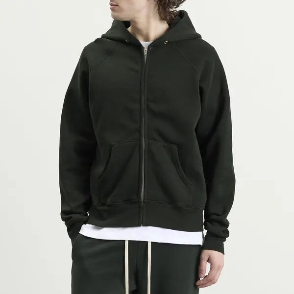 LES TIEN Heavyweight Raglan Zip Hoodie