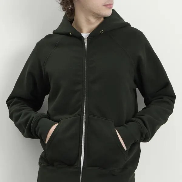 LES TIEN Heavyweight Raglan Zip Hoodie