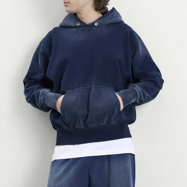 LES TIEN Heavyweight Hoodie - Dark Denim