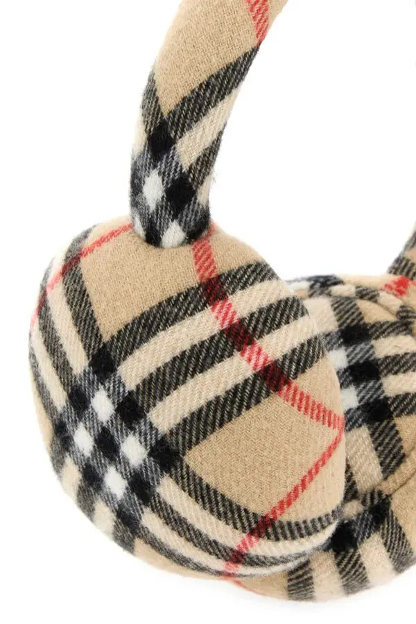 Burberry Embroidered Wool Blend Earmuffs