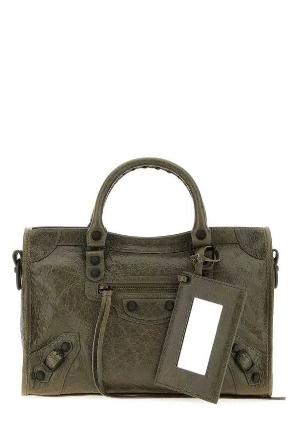 Balenciaga Olive Leather Small Le City Handbag - Green