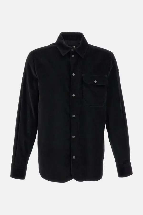 Moncler Corduroy Ribbed Sleeveless Overcoat - Black