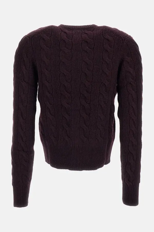 Polo Ralph Lauren Cable-knit Cropped Cardigan - Brown
