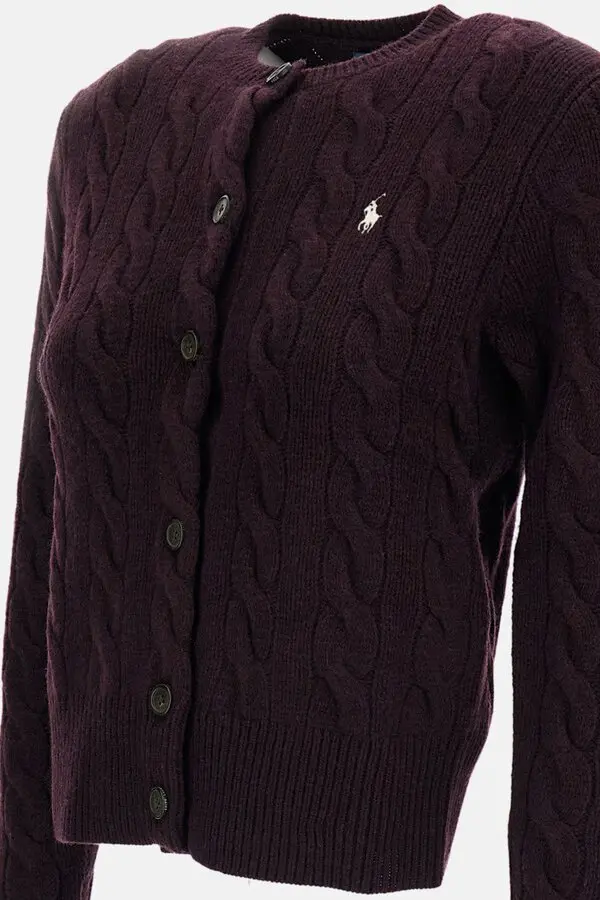 Polo Ralph Lauren Cable-knit Cropped Cardigan - Brown