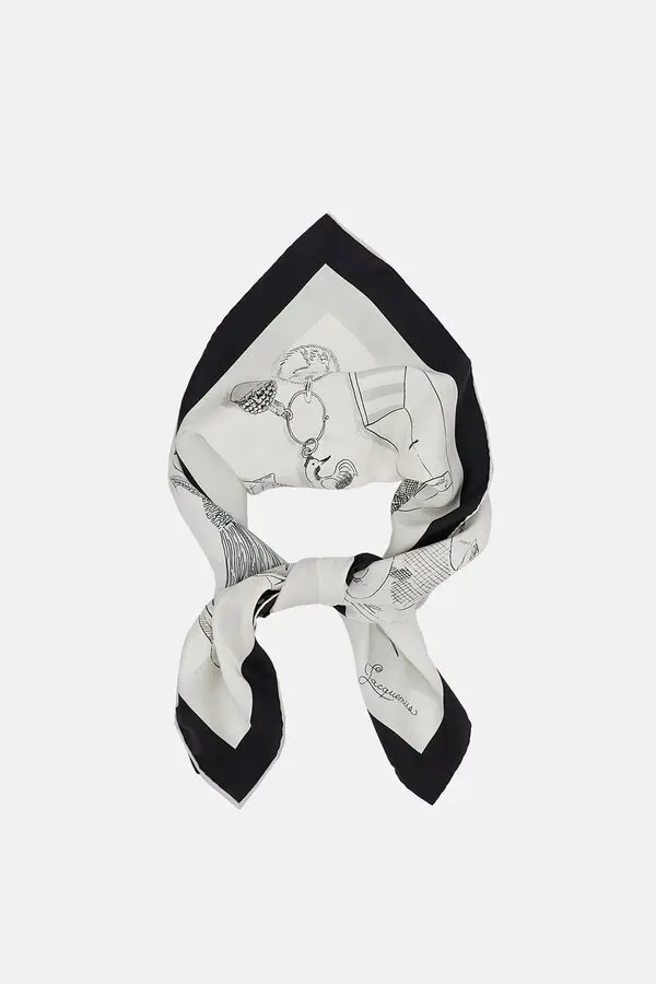 Jacquemus Grand Foulard Cocktail In Seta - Multicolore