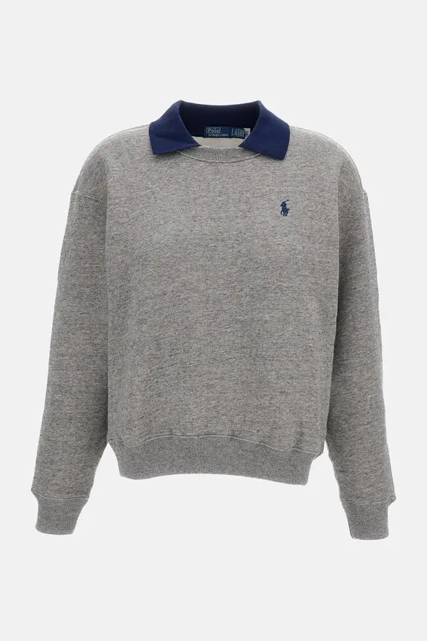 Polo Ralph Lauren Cotton Blend Crewneck Sweatshirt - Grey