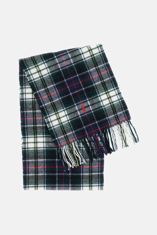 Polo Ralph Lauren Scottish Wool Scarf With Fringes