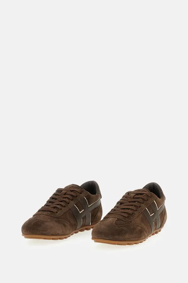 Hogan Runner H693 Suede Sneakers - Marrone