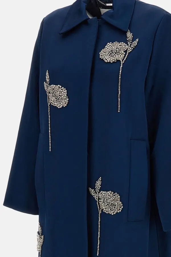 Erdem Embellished Satin Coat