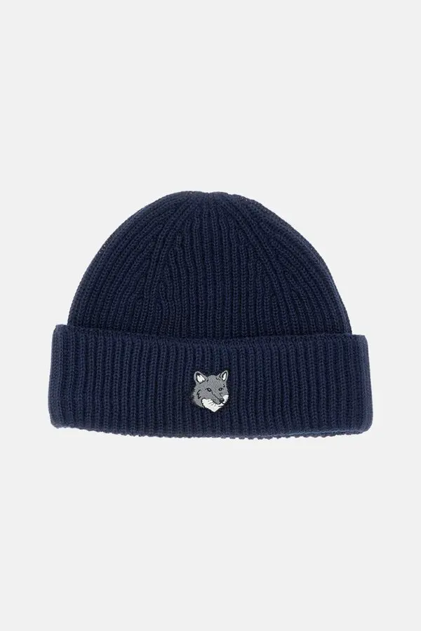 Maison Kitsuné Wool Beanie - Blu