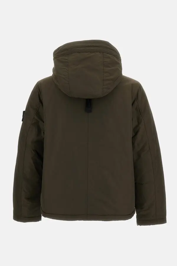 Stone Island Short Water-repellent Parka With Hood - Grigio