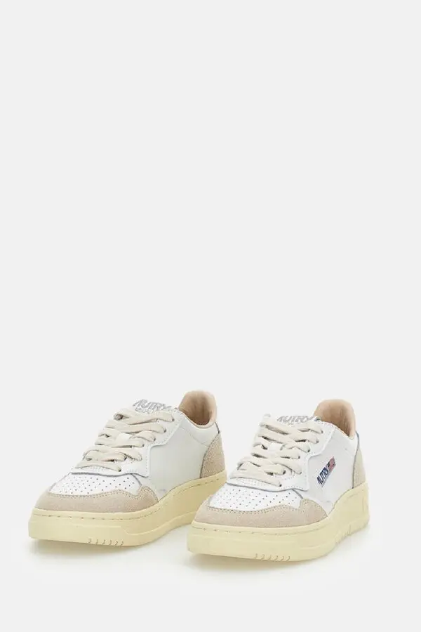 AUTRY Medalist Low Leather Sneakers - Bianco