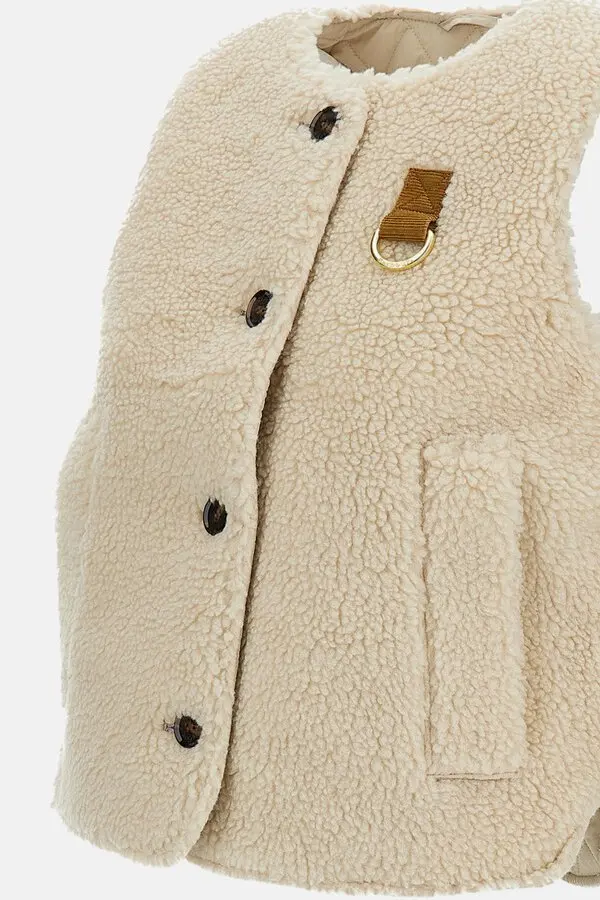Barbour Bowes Fleece Sleeveless Vest - Bianco