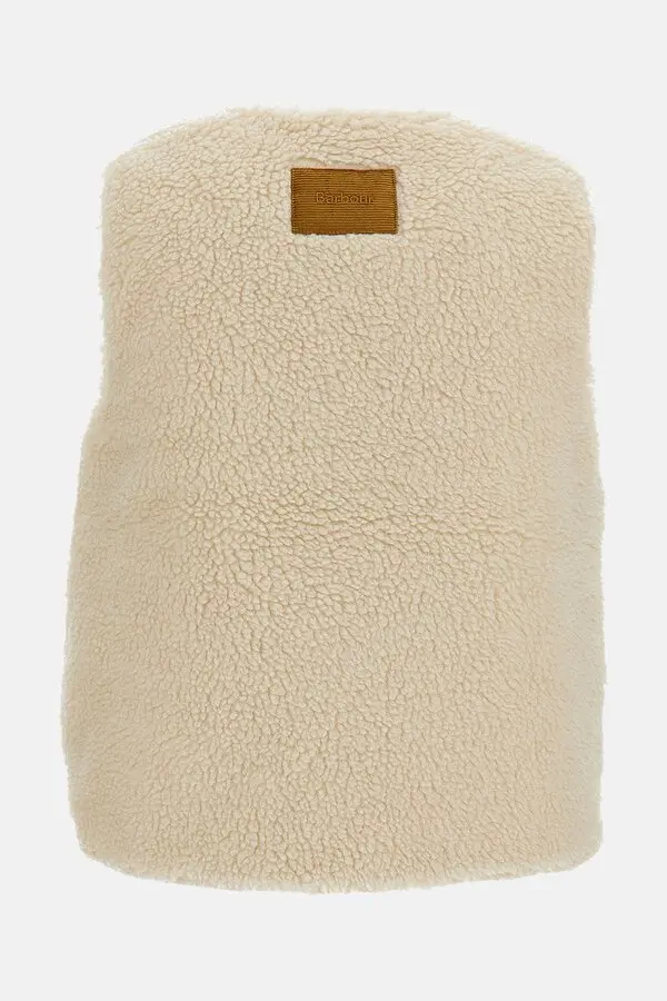 Barbour Bowes Fleece Sleeveless Vest - White