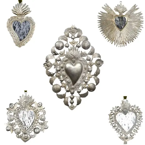 LILA RASA Antique Ex-voto Heart Mirror Collection