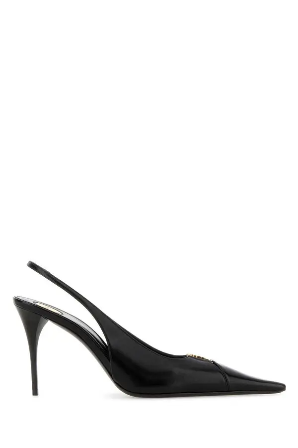 Saint Laurent Leather Babylone 90 Slingback Pumps