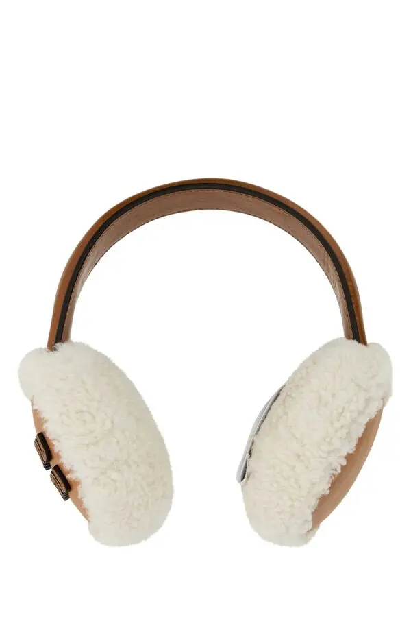 Miu Miu Leather And Shearling Earmuffs