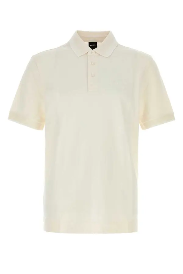 BOSS Ivory Piquet Polo Shirt