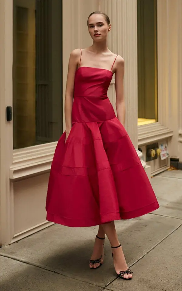 REDONDO BRAND Dumbo Midi Dress - Red