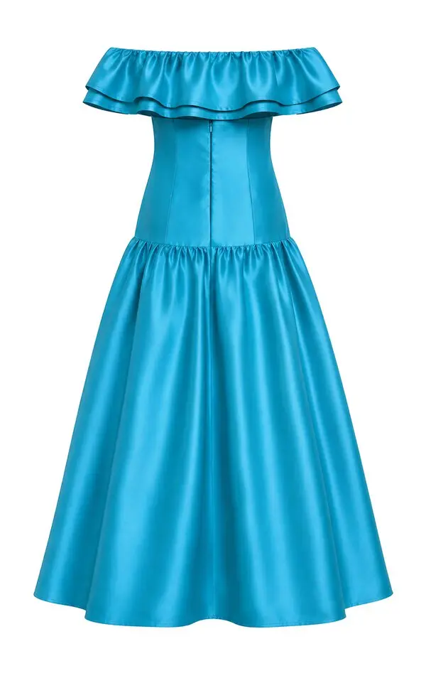 REDONDO BRAND Lara Maxi Dress Off-the-shoulder Ruffled Gown