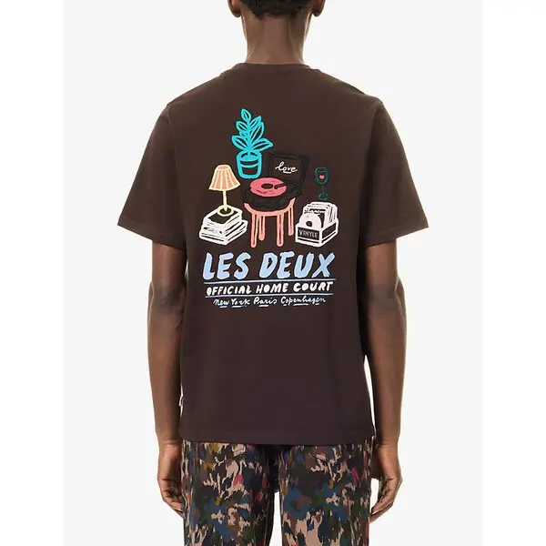 LES DEUX Record Cotton T-shirt
